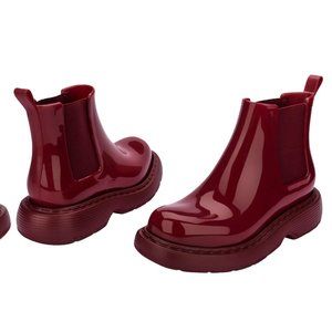 Melissa | Shoes | Melissa Step Chelsea Chunky Platform Rain Boots Red ...